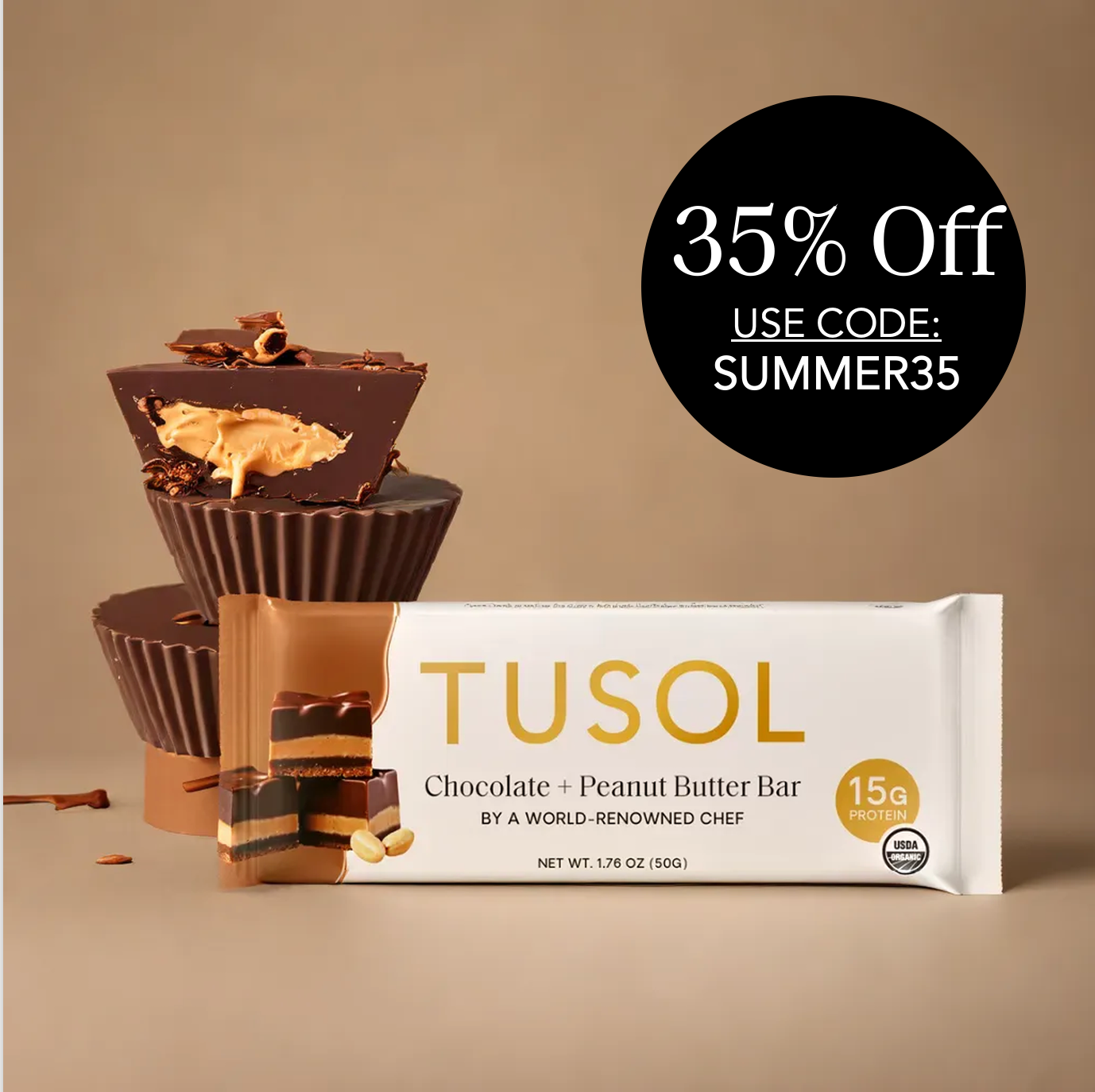 Organic Protein + Superfood Bars - TUSOL Wellness